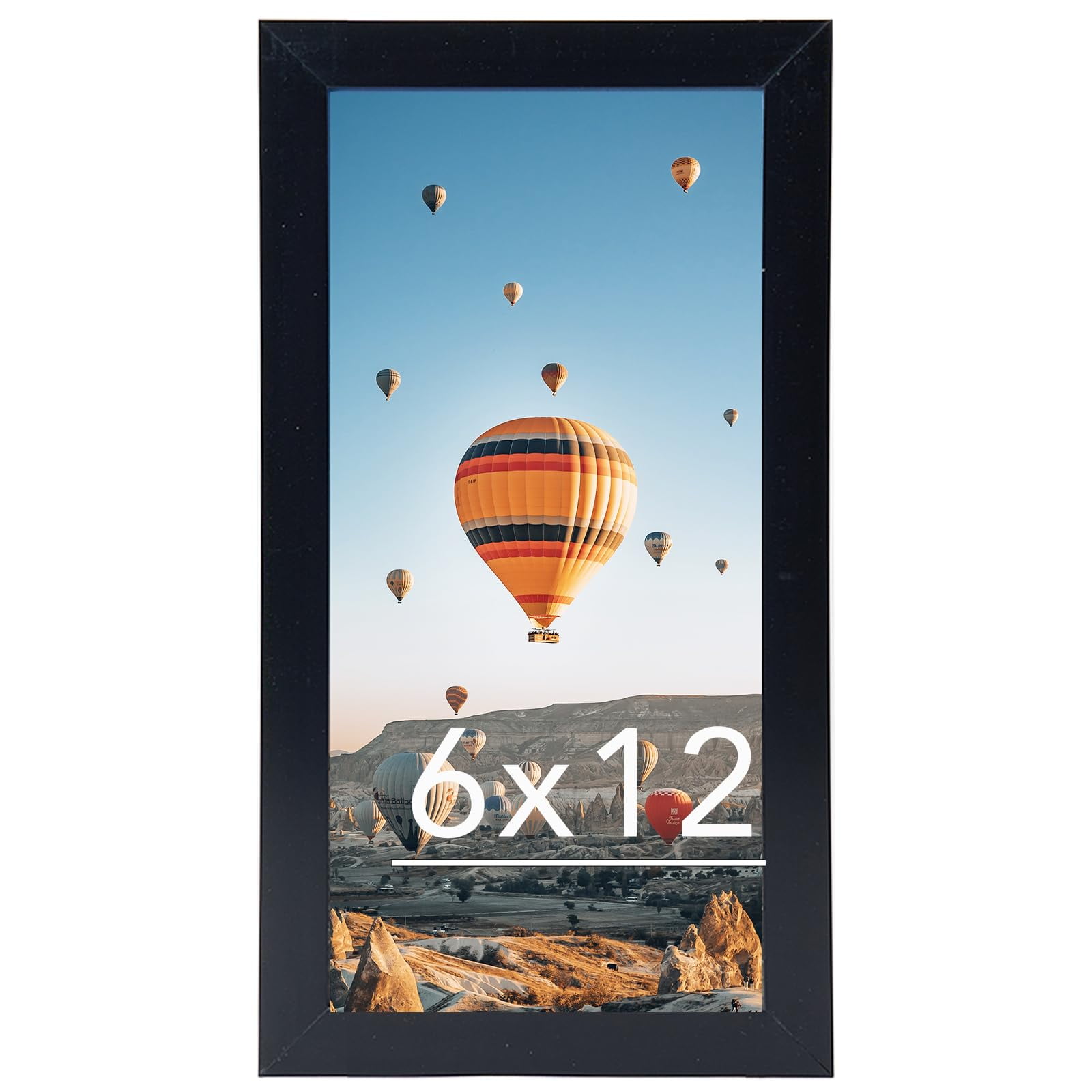 JCJMY 6x12 Picture Frame Black for Wall Hanging, Wall Mounting ...