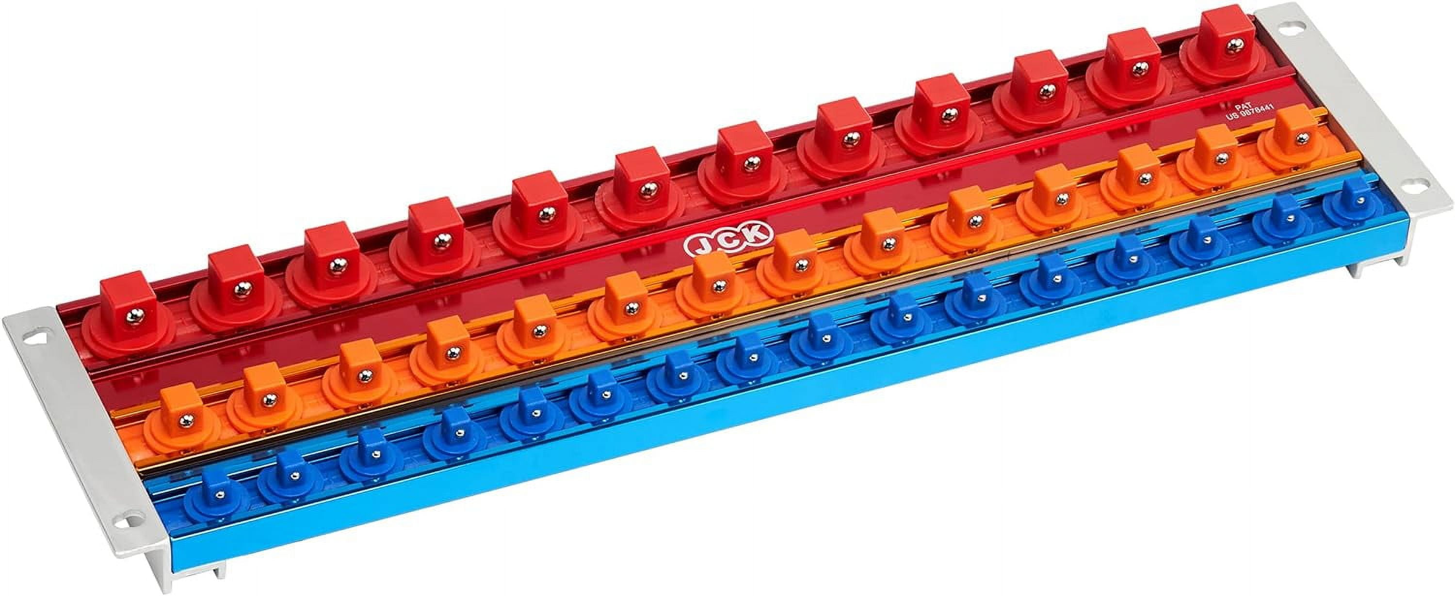 JCK Professional Quality Aluminum Multi-Size Socket Tray (Three Rails ...