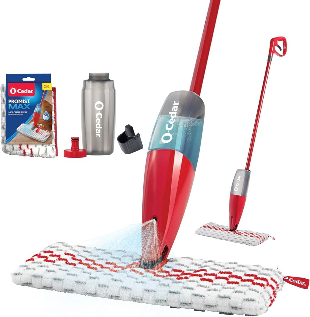 JCLP ProMist MAX Microfiber Spray Mop Removes 99% of Bacteria with just Water, Features 1 Extra ...