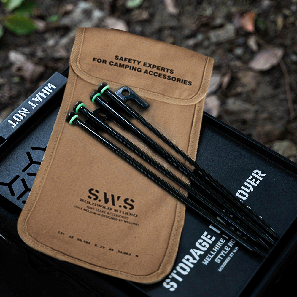 JCMZJ 4 Pcs Tent Stakes, Tent Stakes Heavy Duty with Storage Bag ...