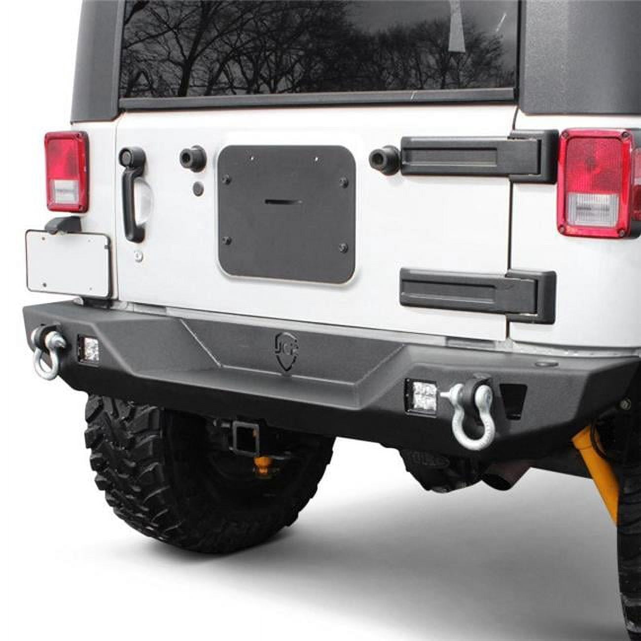 JCR Offroad JCRJKRC-PC Crusader Mid Width Black Rear HD Bumper for 2007 ...