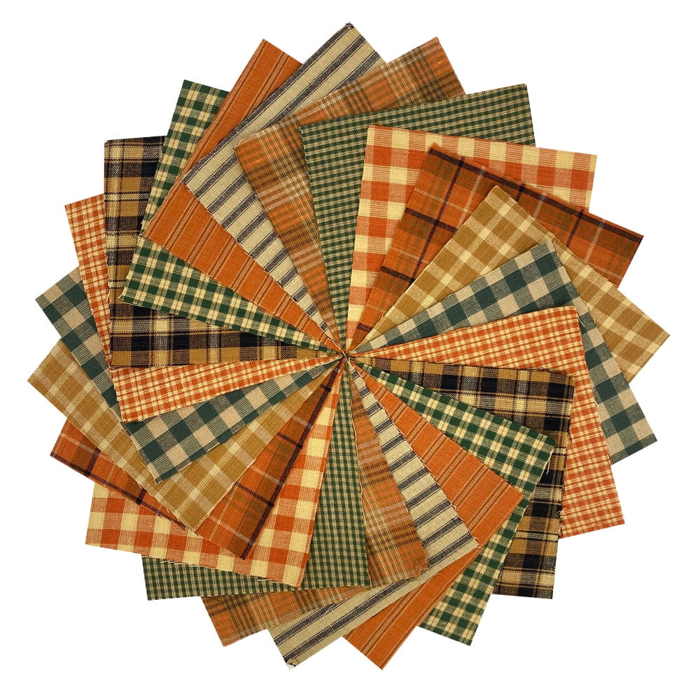 JCS 5" Autumn Spice Plaid Precut Quilt Squares, (40 Pieces) - Walmart.com
