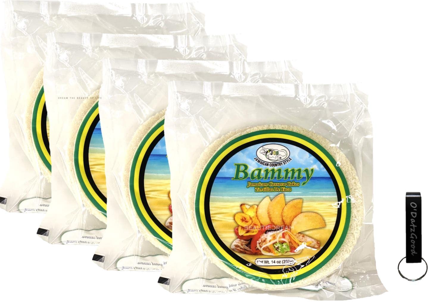 JCS Jamaican Bammy Cassava Cakes (Tortillas de Yuca) Pack of 8 cakes ...