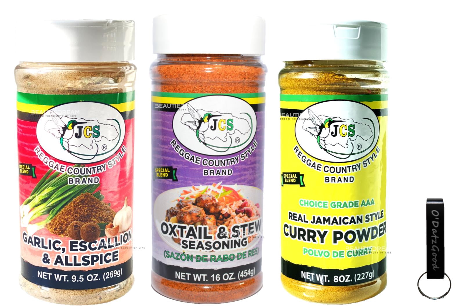 JCS Oxtail, Curry & Garlic Escallion Allspice Seasoning Pack of 3 ...