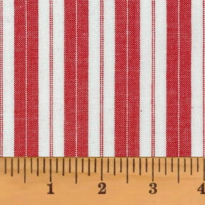 Red White Striped Fabric