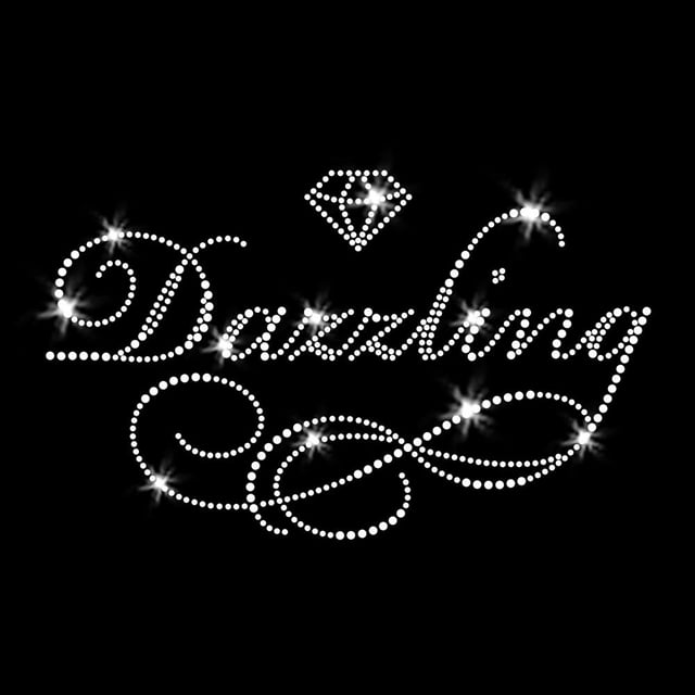 JCS Rhinestones Dazzling Diamond Flourish Design Iron-on Clear ...