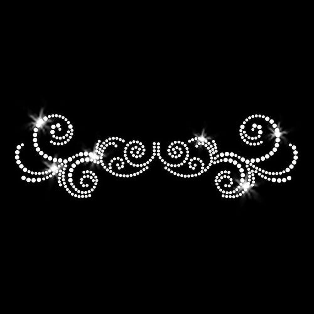 JCS Rhinestones Embellish Design Fancy Swirly Flourish Swirls Sparkly ...