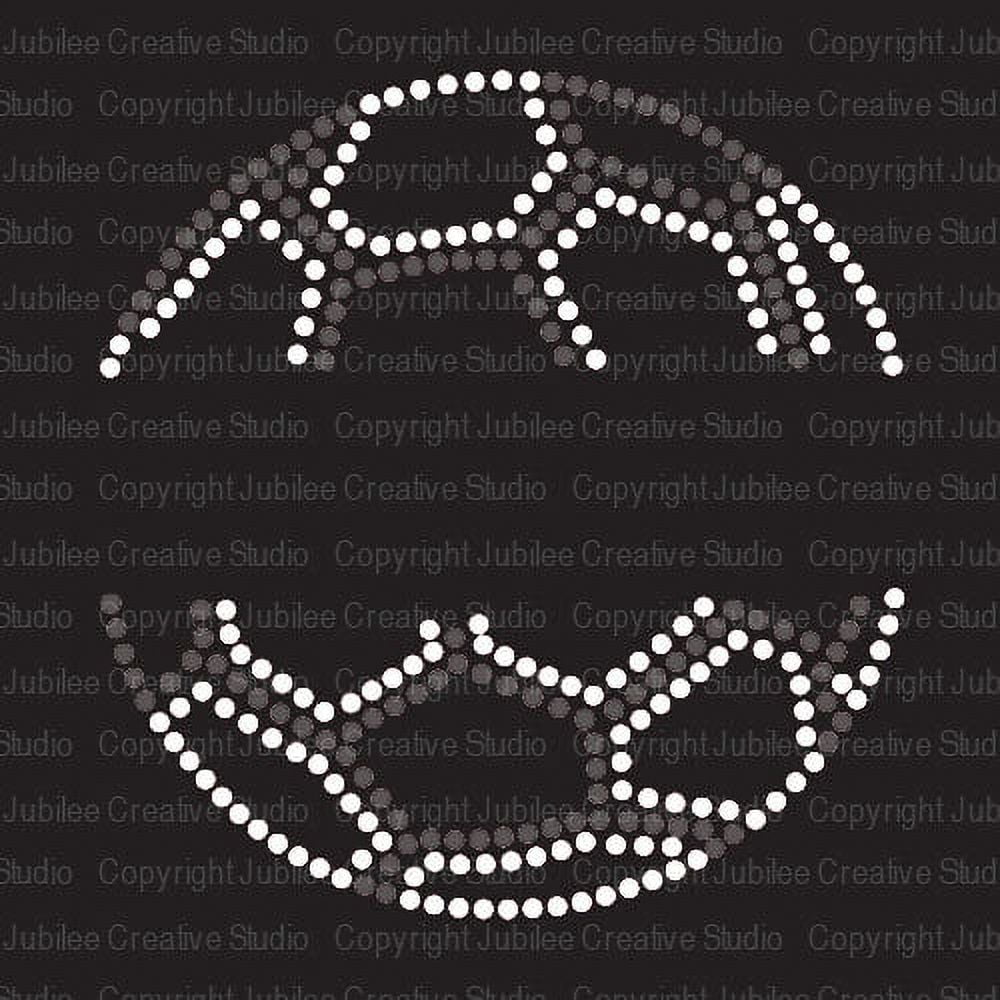 JCS Rhinestones Soccer Split Iron-on Rhinestone Transfer - Walmart.com