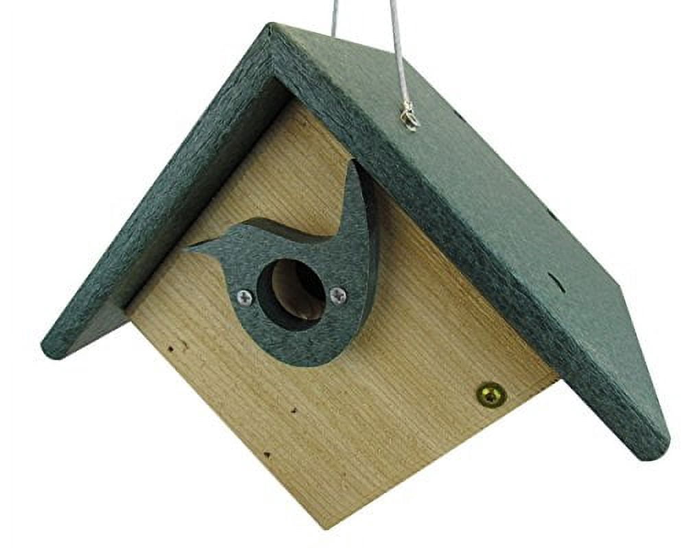 JCS Wildlife Classic Cedar & Recycled Poly Lumber Wren Birdhouse with ...