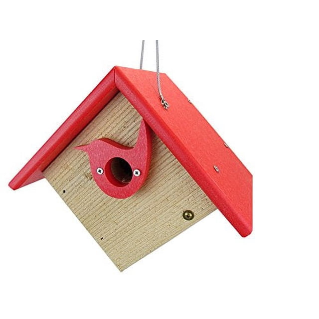 JCS Wildlife Classic Cedar & Recycled Poly Lumber Wren Birdhouse with ...