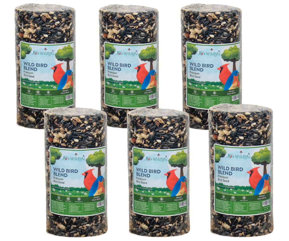 JCS Wildlife Wild Bird Blend Premium Bird Seed Small Cylinder, 1.5 lb ...