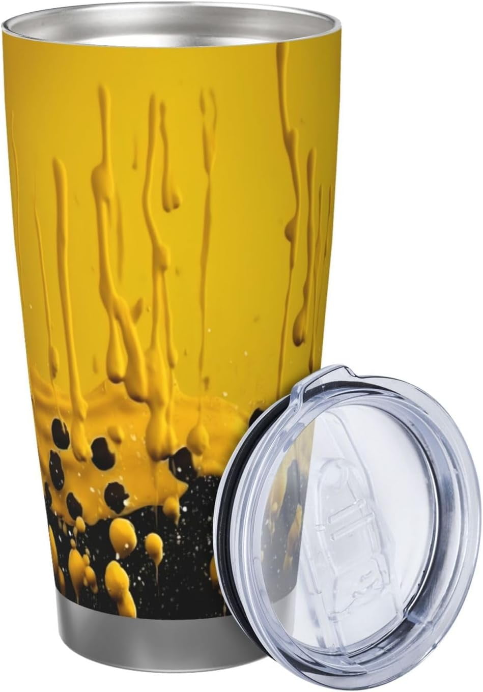 JCSHIT Mustard Yellow And Black 20oz Stainless Steel Tumbler Vacuum ...