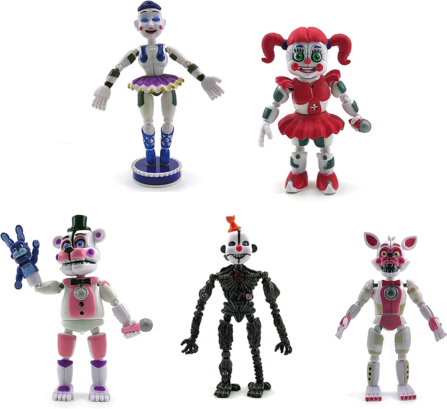 JCToys FNAF Action Figures Sister Location (Set of 5 pcs), More Than 5 ...