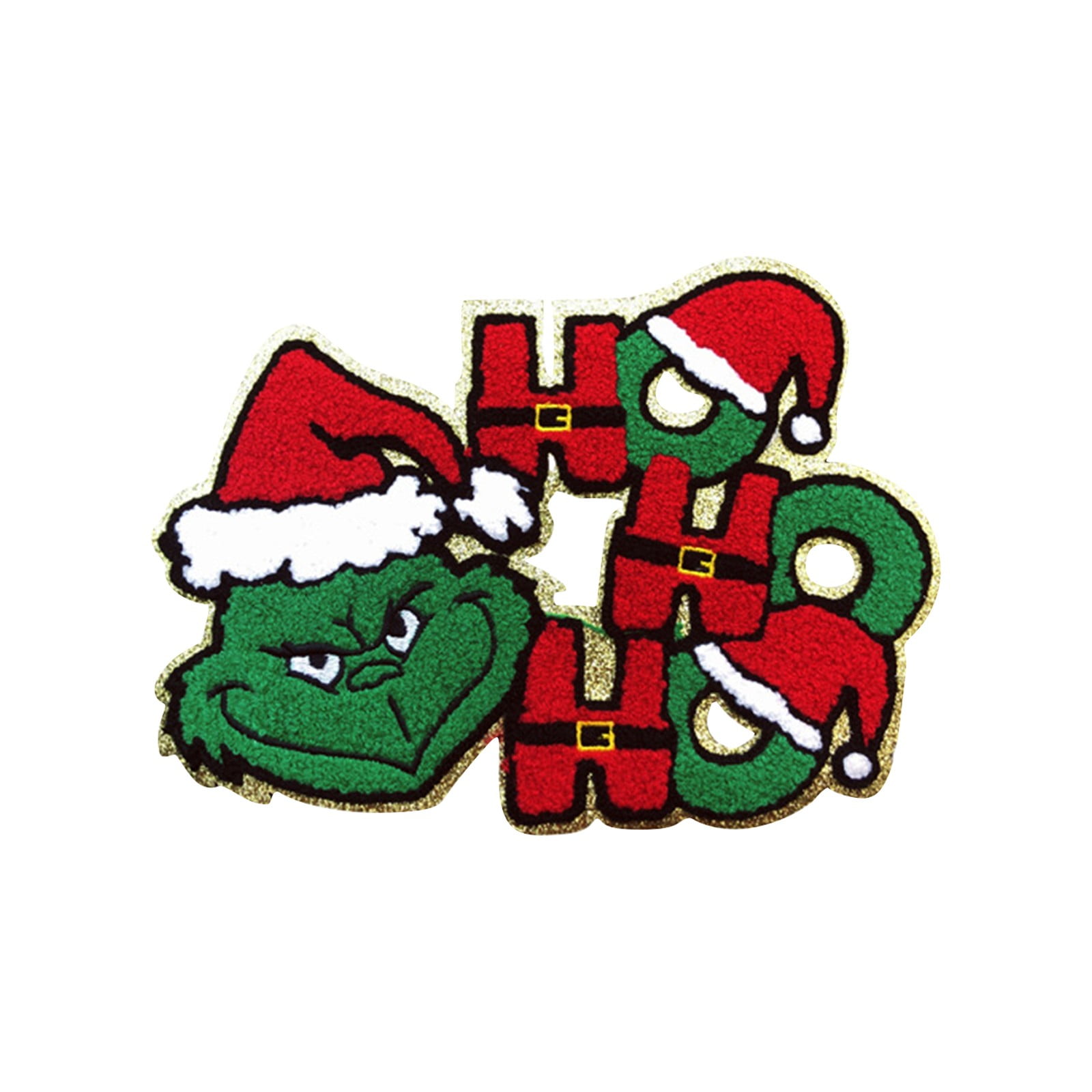 JCToys Grinch Christmas Embroidered Patches,Decorative Anime Appliques ...