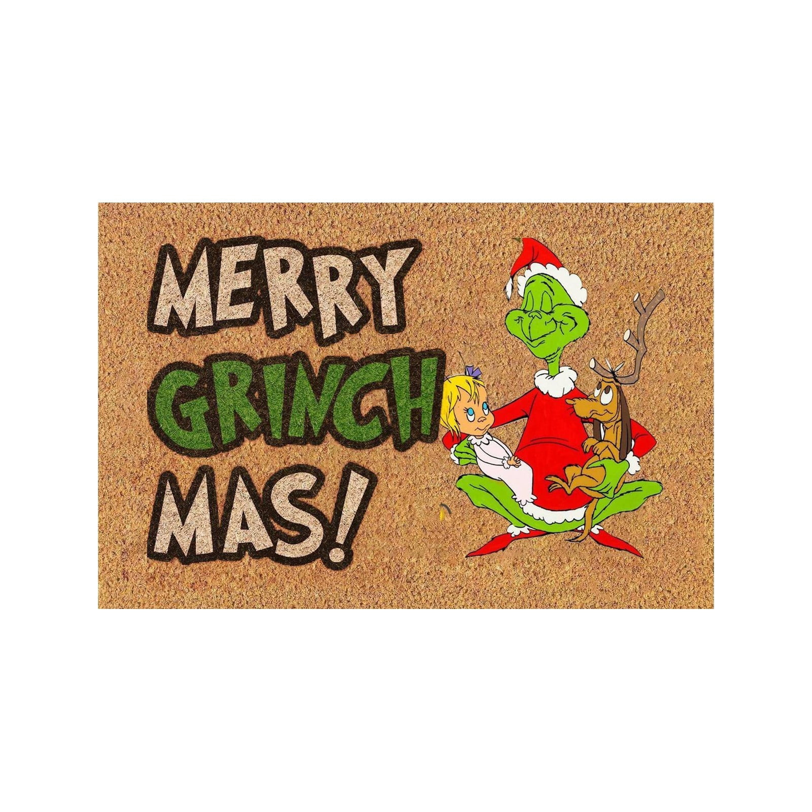 JCToys Grinch Christmas Grinch Welcome Rug - Coir Doormat 40*60Cm for ...