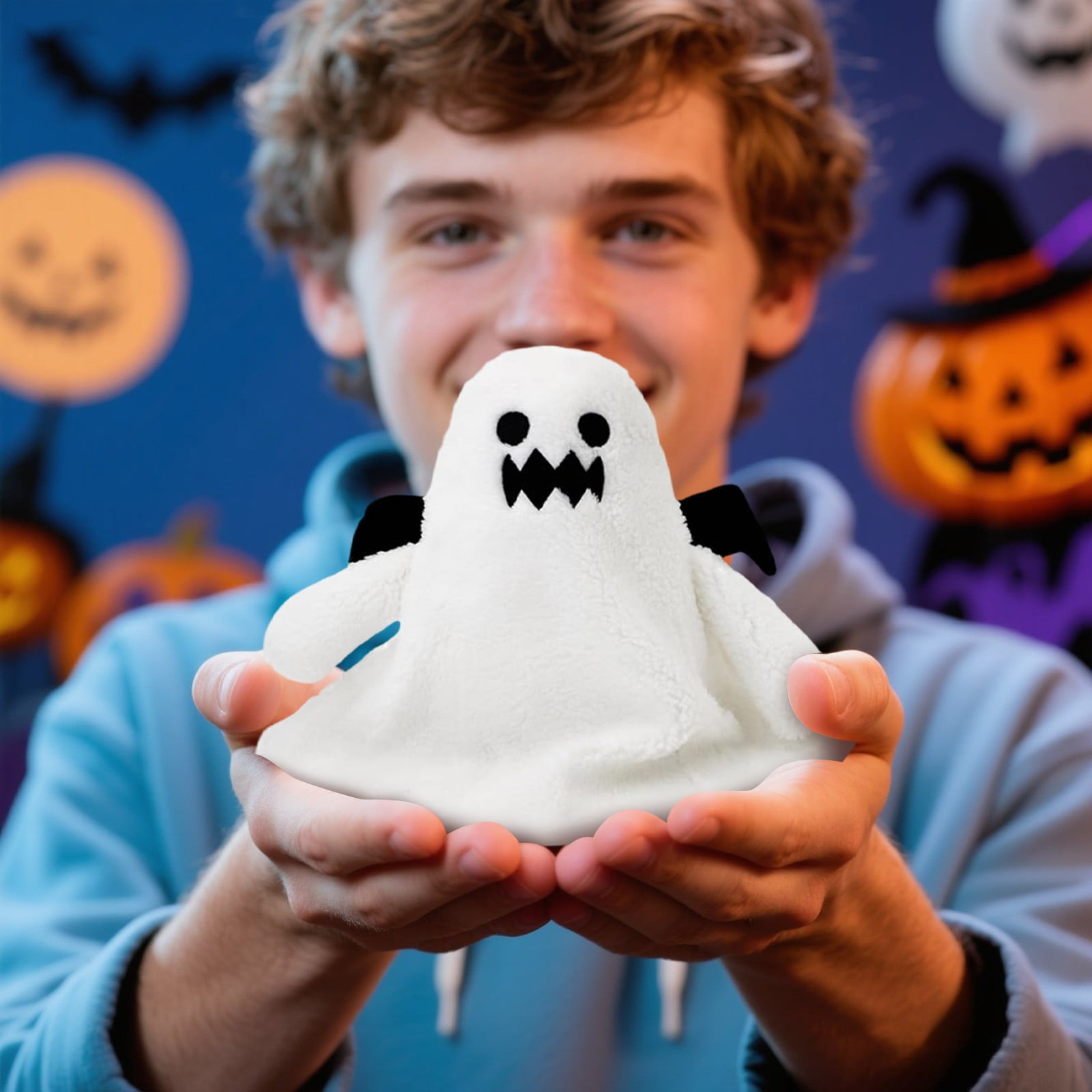 JCToys Halloween Ghost Hand Puppet for Storytelling, 10-Inch Plush Toy ...