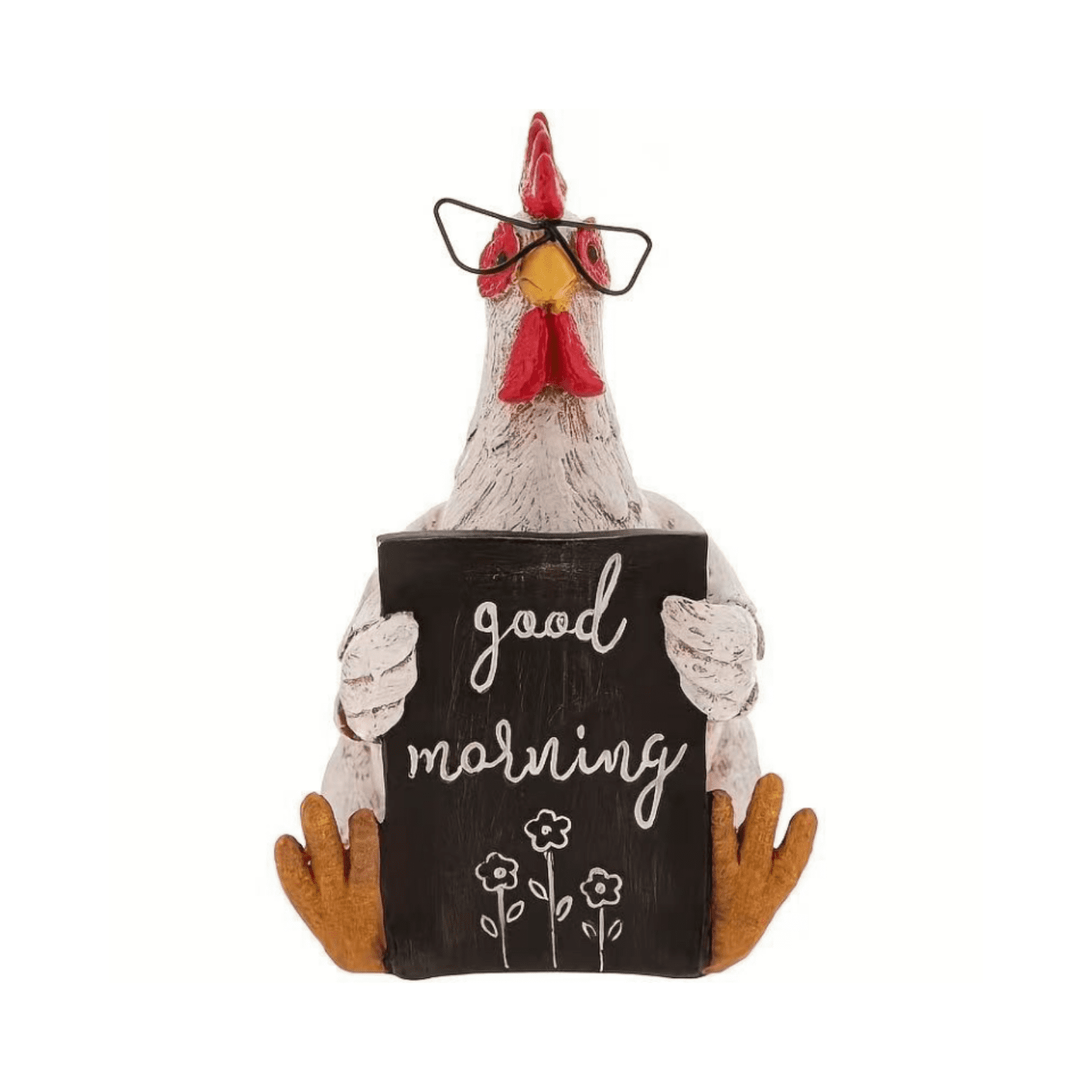 JCToys Halloween Resin Chicken Figurine with Glasses–Distressed Faux ...