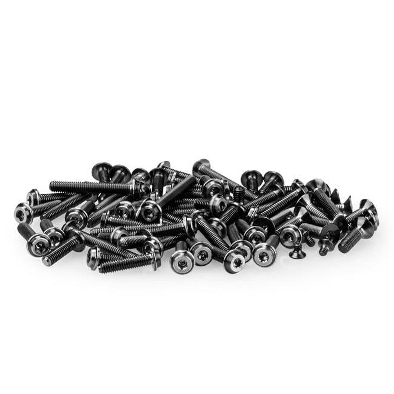 JConcepts 2995-2 B6.4 Titanium Top Hat Screw Set Upper Black 67Pc ...