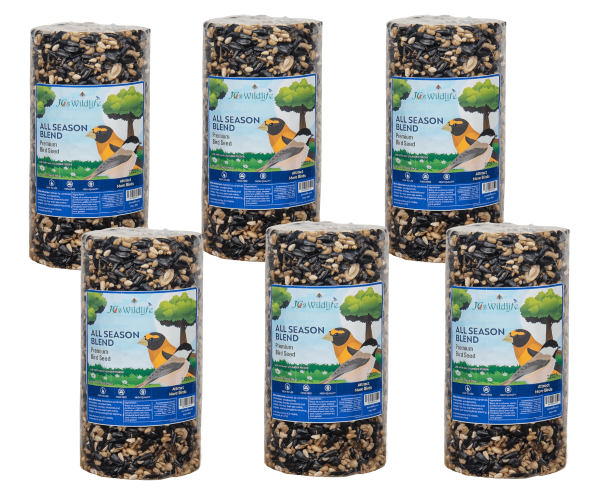 JCs Wildlife All Season Blend Premium Bird Seed Small Cylinder, 1.75 lb ...