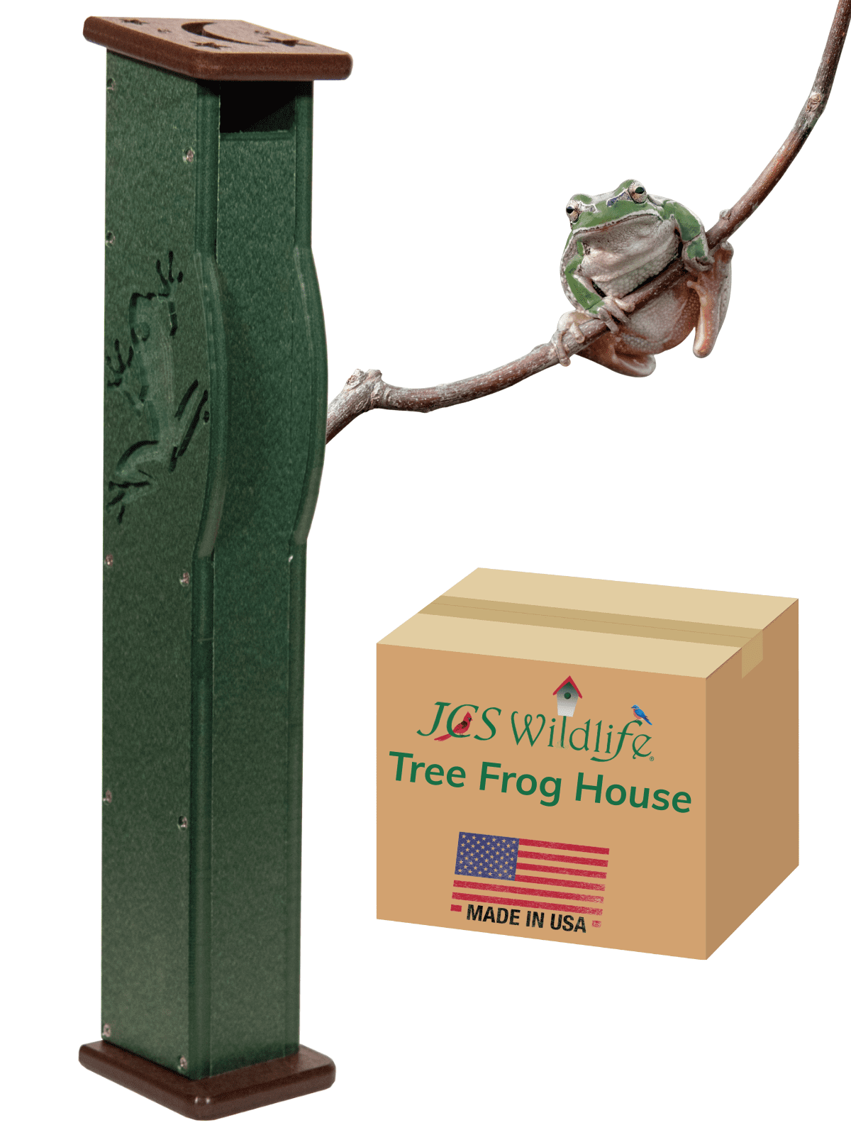 JCs Wildlife Deluxe Poly Lumber Tree Frog House - Attract Many Species ...