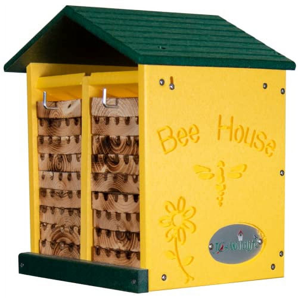 JCs Wildlife Double-Wide Large Poly Lumber and Pine Mason Bee House ...