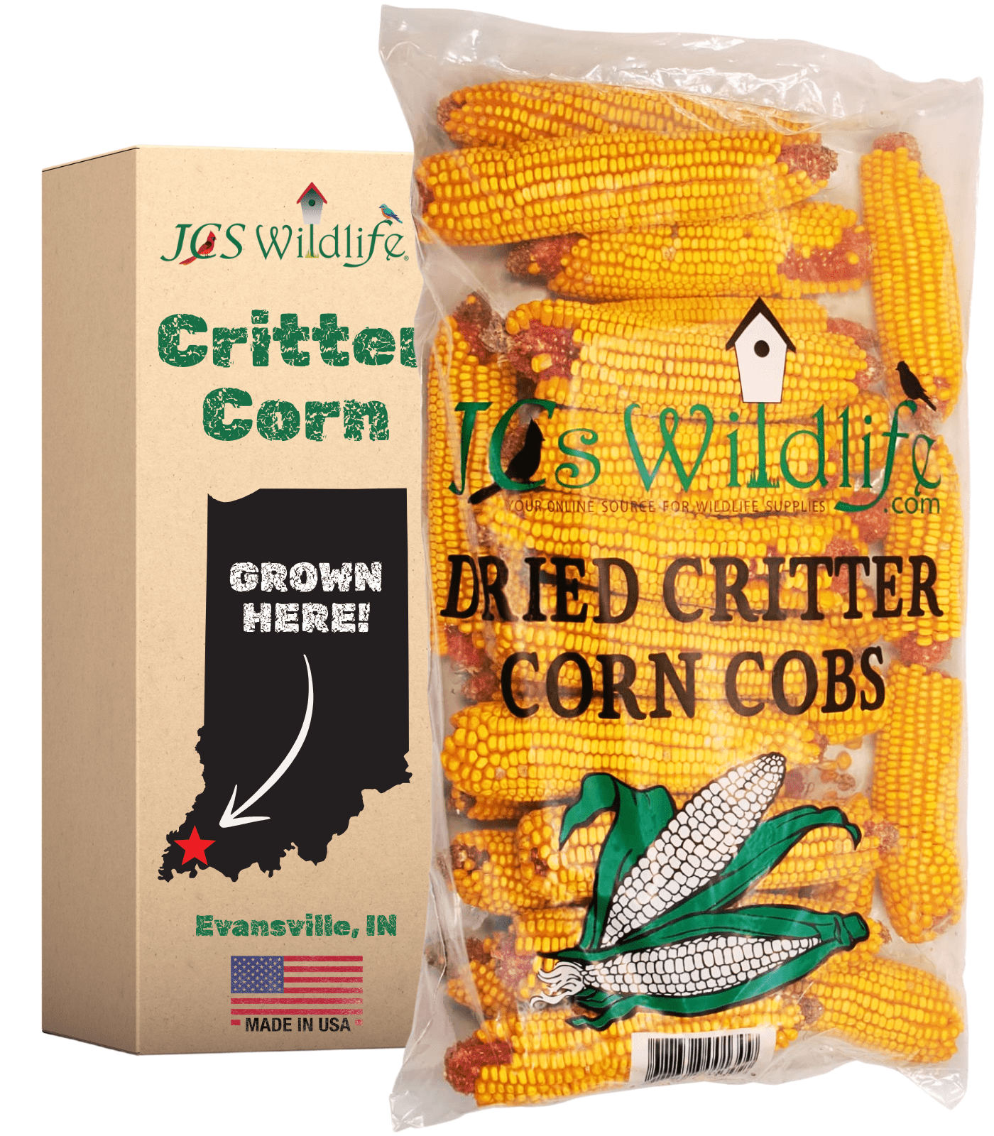 JCs Wildlife Bulk Animal Feed - Whole Kernel Dried Squirrel Corn Bag ...