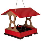 JCs Wildlife Medium (Cardinal Red/Tan) Fly-Thru Bird Feeder - Walmart.com