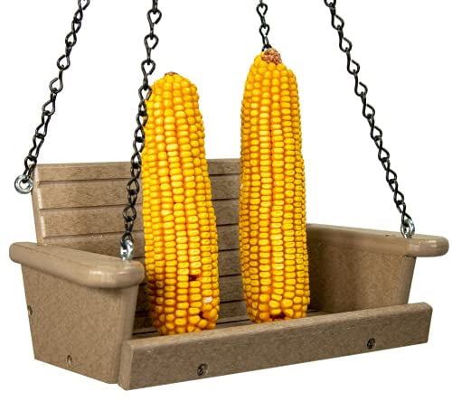 JCs Wildlife Poly Lumber Squirrel Swing Corn Cob Feeder - Squirrel ...