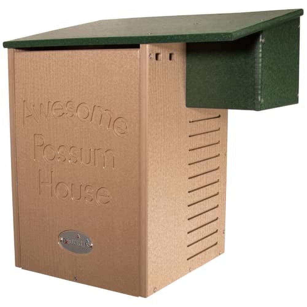 JCs Wildlife Recycled Poly Lumber Awesome Possum House - Outdoor Shelter for Opossums - Eco ...