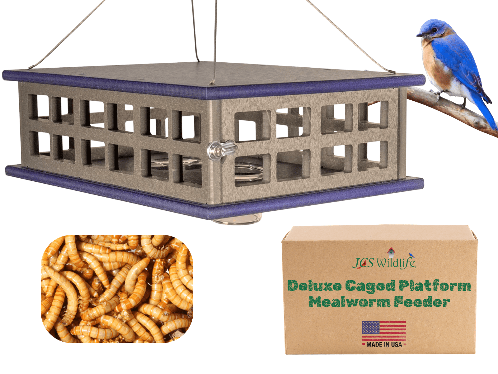 Free Shipping! JCs Wildlife Recycled Poly Lumber Deluxe Double Caged ...