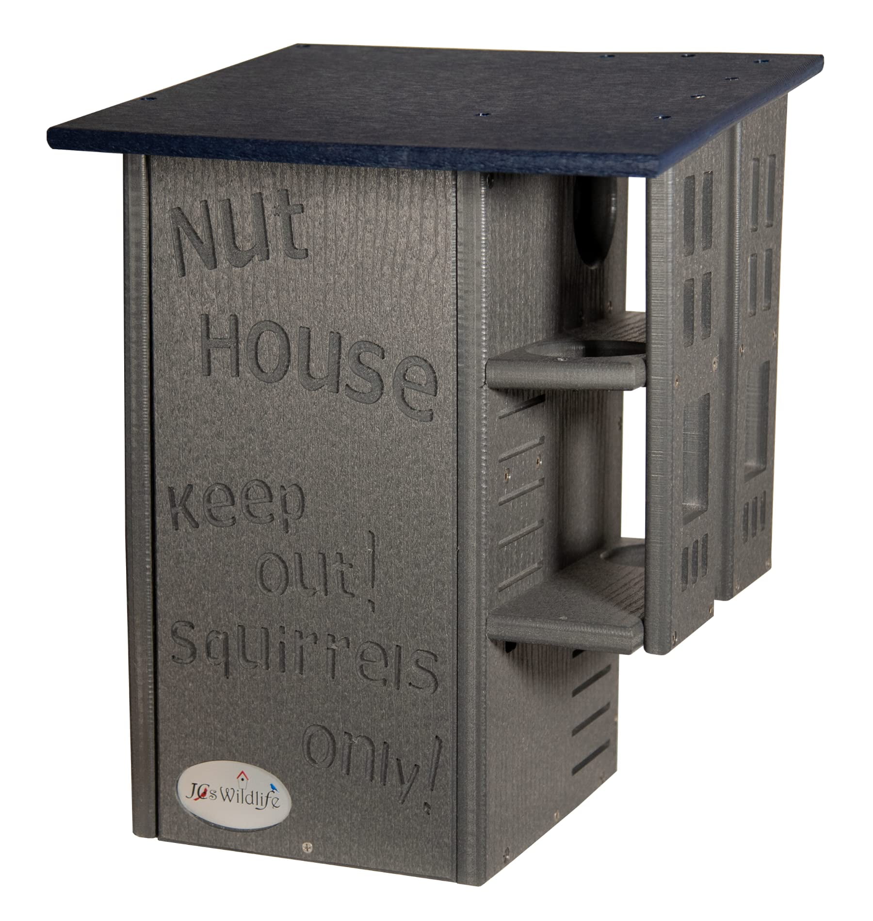 JCs Wildlife Ultimate Squirrel House Nesting Box (Blue/Gray) - A ...