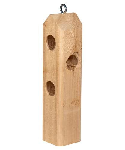 JCs Wildlife Wood Suet Log Jammer Suet Plug Feeder - Holds 3 Suet Plugs ...