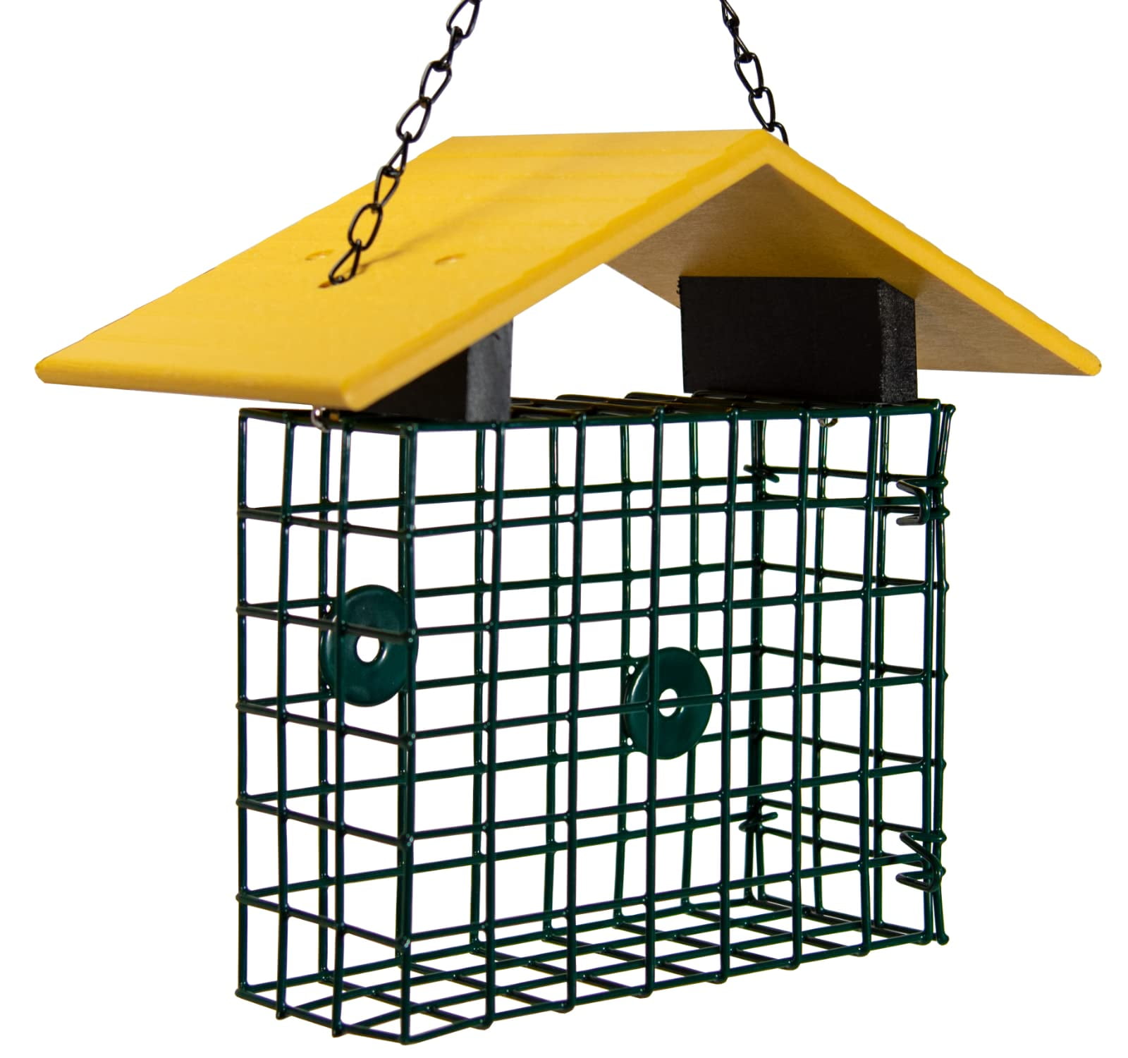 JCs Wildlife XL Suet Cage with Recycled Poly Lumber Roof - Holds Suet ...