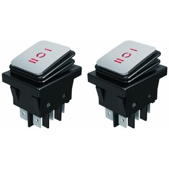 JD 2 count 30A 125V/250V AC DPDT Rocker Switch ON-Off-ON Switch 6Pins ...