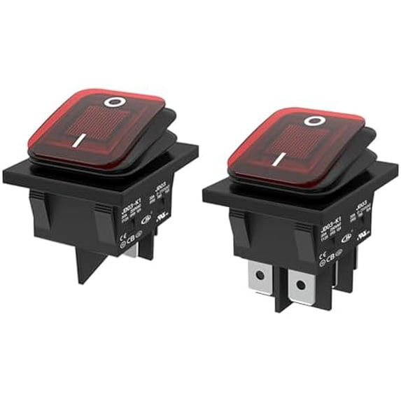 JD 2 count 30A Power Switch 125V/250V AC Boat Rocker Switch ON/Off ...
