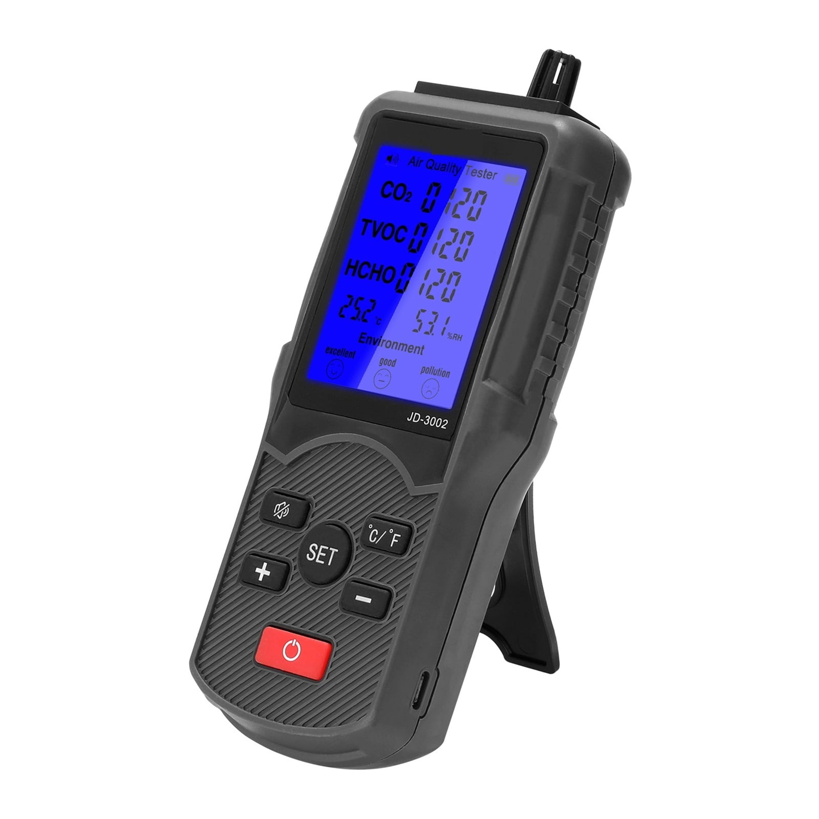 JD-3002 Air Quality Detector CO2 Temperature Humidity Measuring Device ...