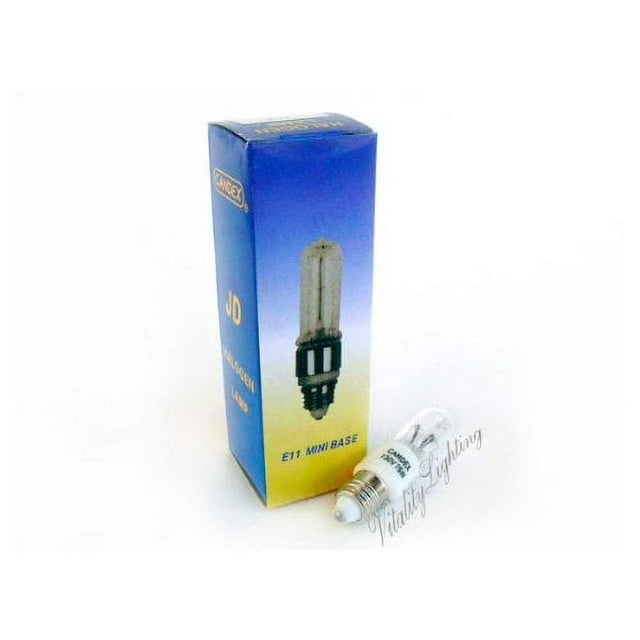 JD 75W E11 Halogen Lamp T4 Clear 75 Watts Mini-Candelabra Base 130V (6/pack) - Walmart.com