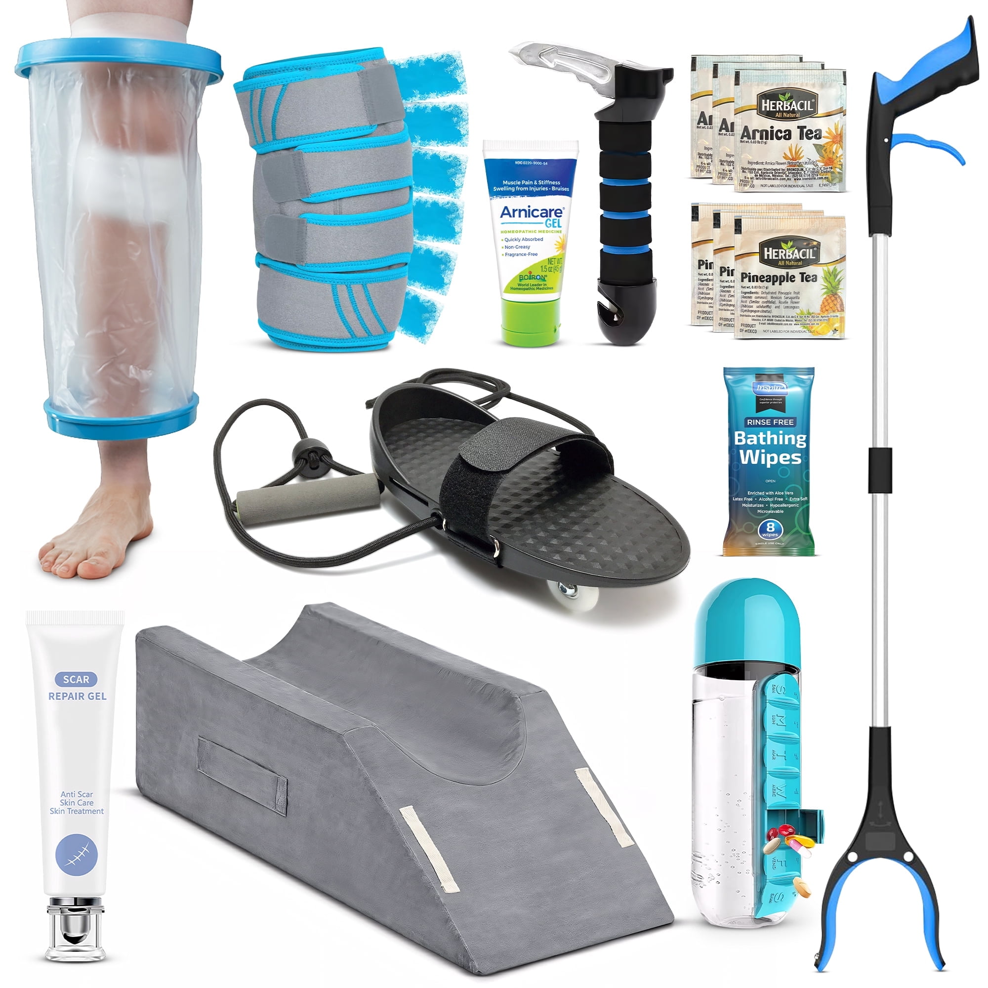 JD Care Knee Surgery Recovery Kit (27 pc set) – Post Surgery Comfort ...
