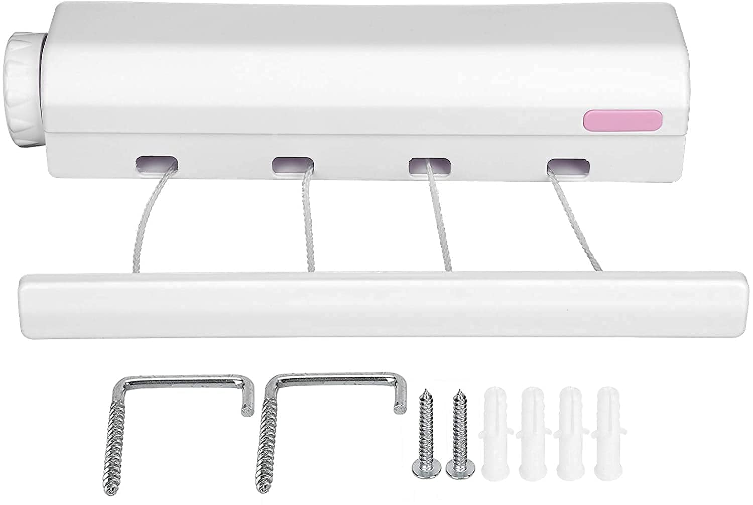 JD PRO 4 Line Retractable Clothesline for Bath Kitchen Balcony or ...