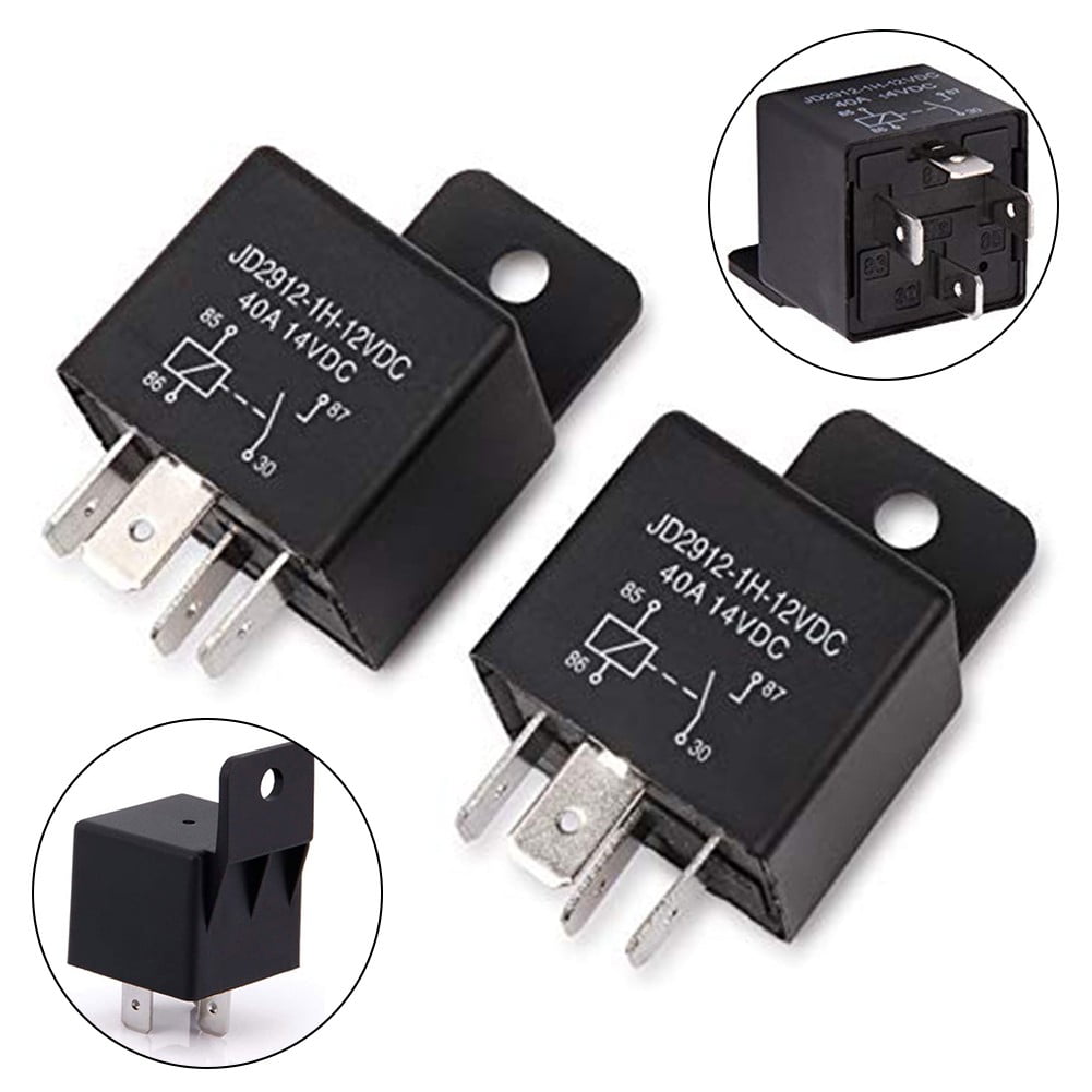 JD2912-1H-12VDC 4 Pin 40A DC 12V 14V Car Fuse Relay Switch Power 2PCS ...