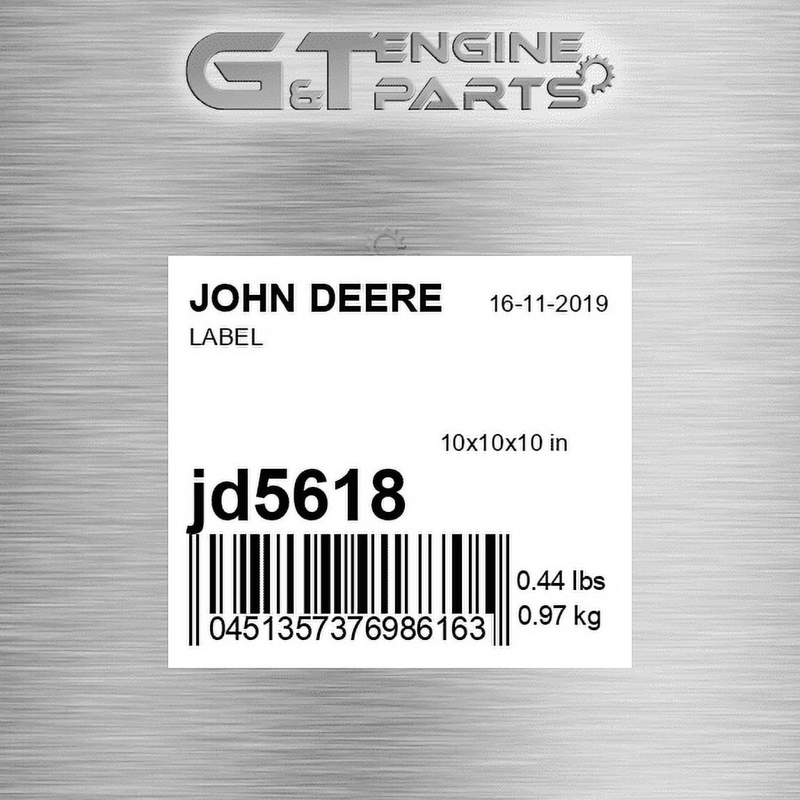 JD5618 LABEL fits JOHN DEERE (New OEM) - Walmart.com