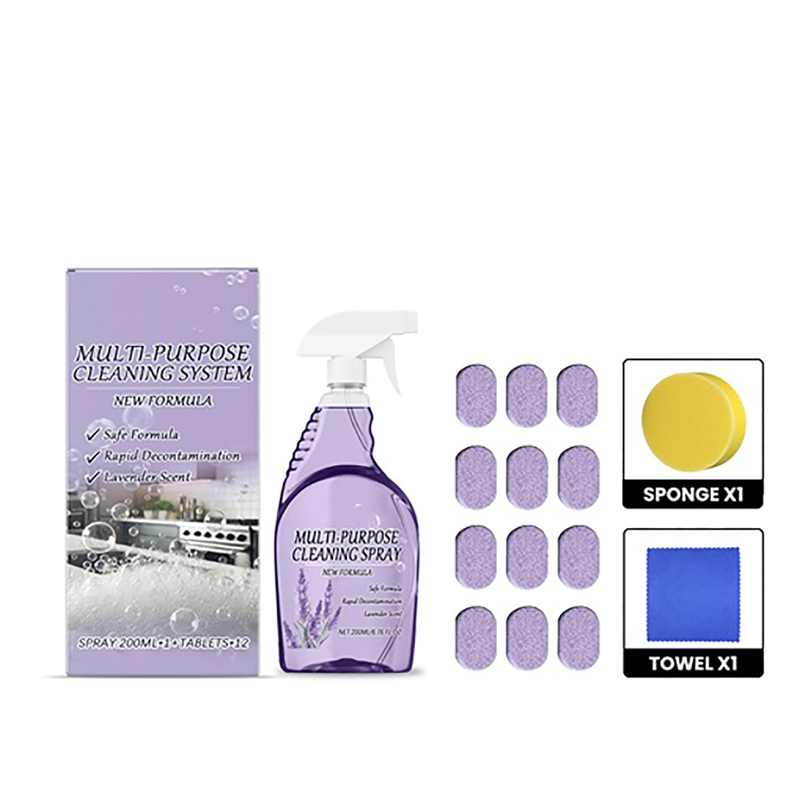 JDEFEG 200Ml All Purpose Cleaner Stain Cleaning Spray Multipurpose Power Cleaning Degreaser ...