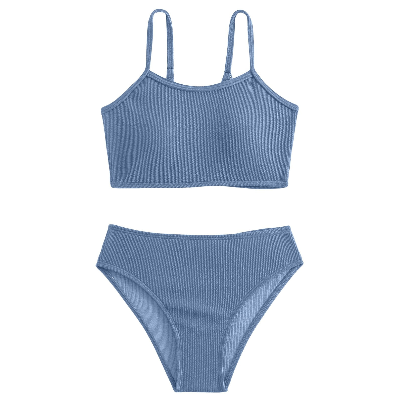 JDEFEG 2Pcs Girls' Swimwear Summer Beach Tankini Cute Bathing Suits 7 ...