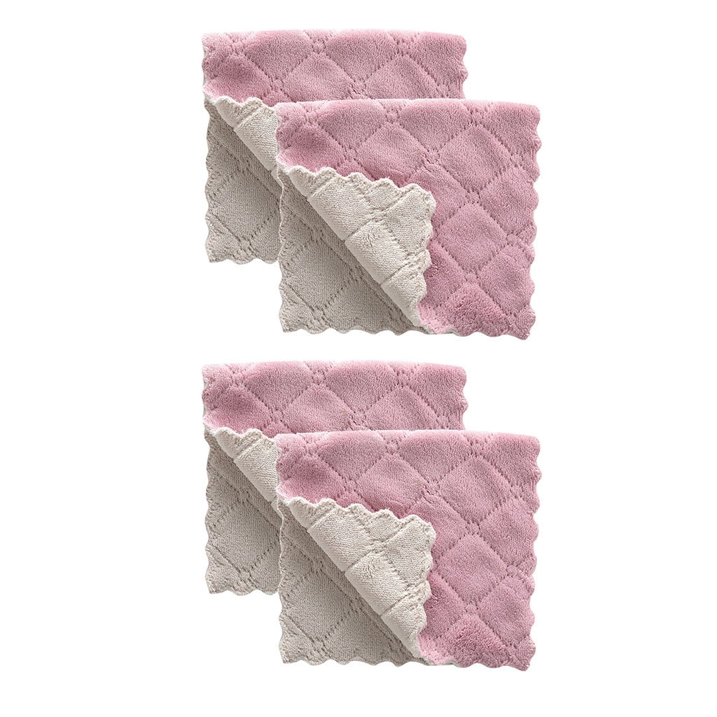 JDEFEG 4Pcs Dusting Cloth Cleaning Rags Absorbent Microfiber Cloth for ...