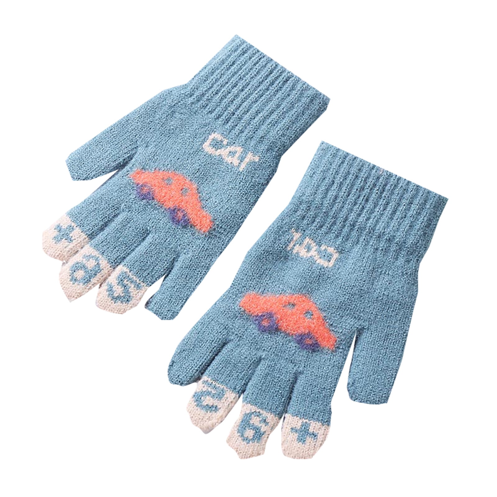 JDEFEG 5 Year Old Girl Mittens Children Gloves Winter Boys Car Five ...