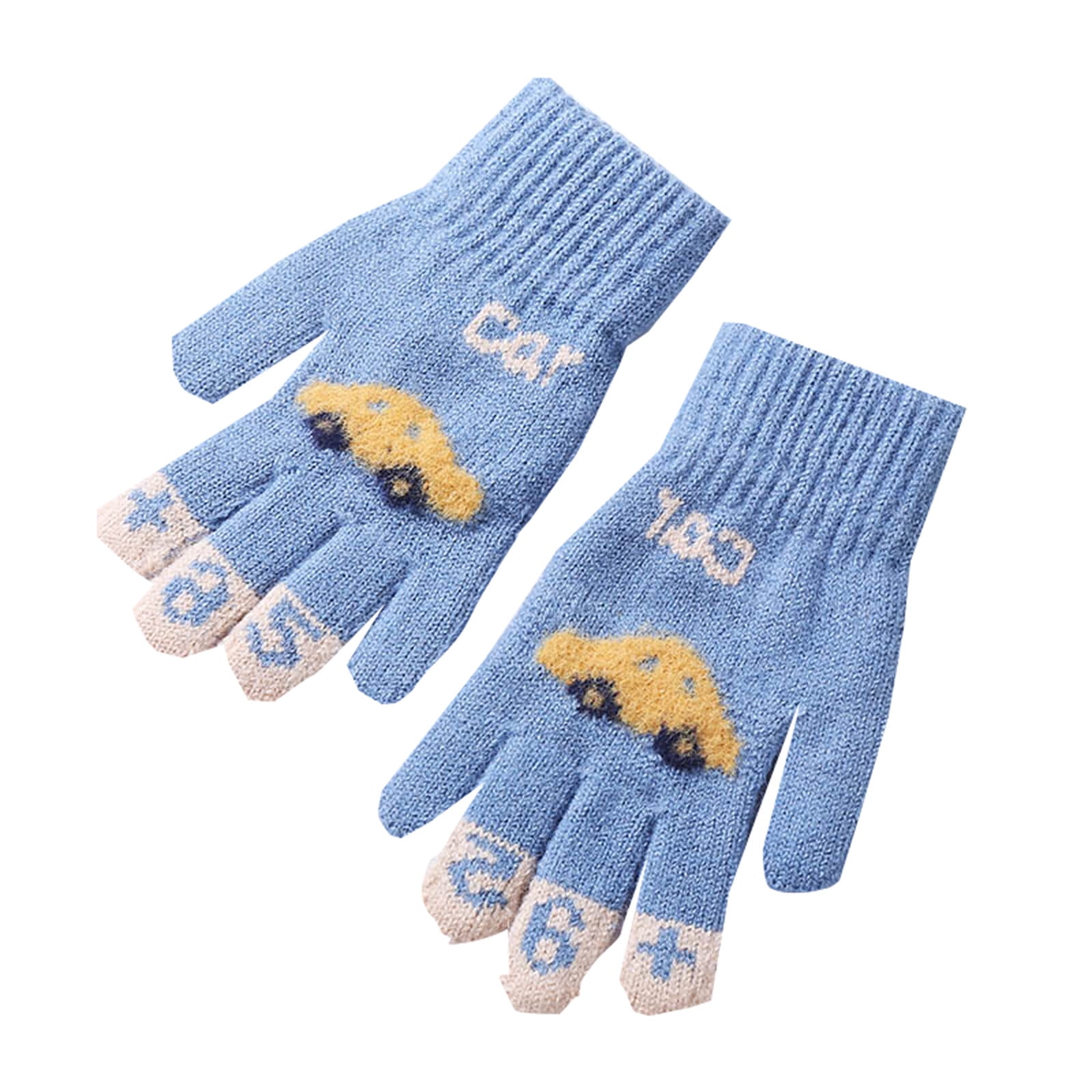JDEFEG 5 Year Old Girl Mittens Children Gloves Winter Boys Car Five ...