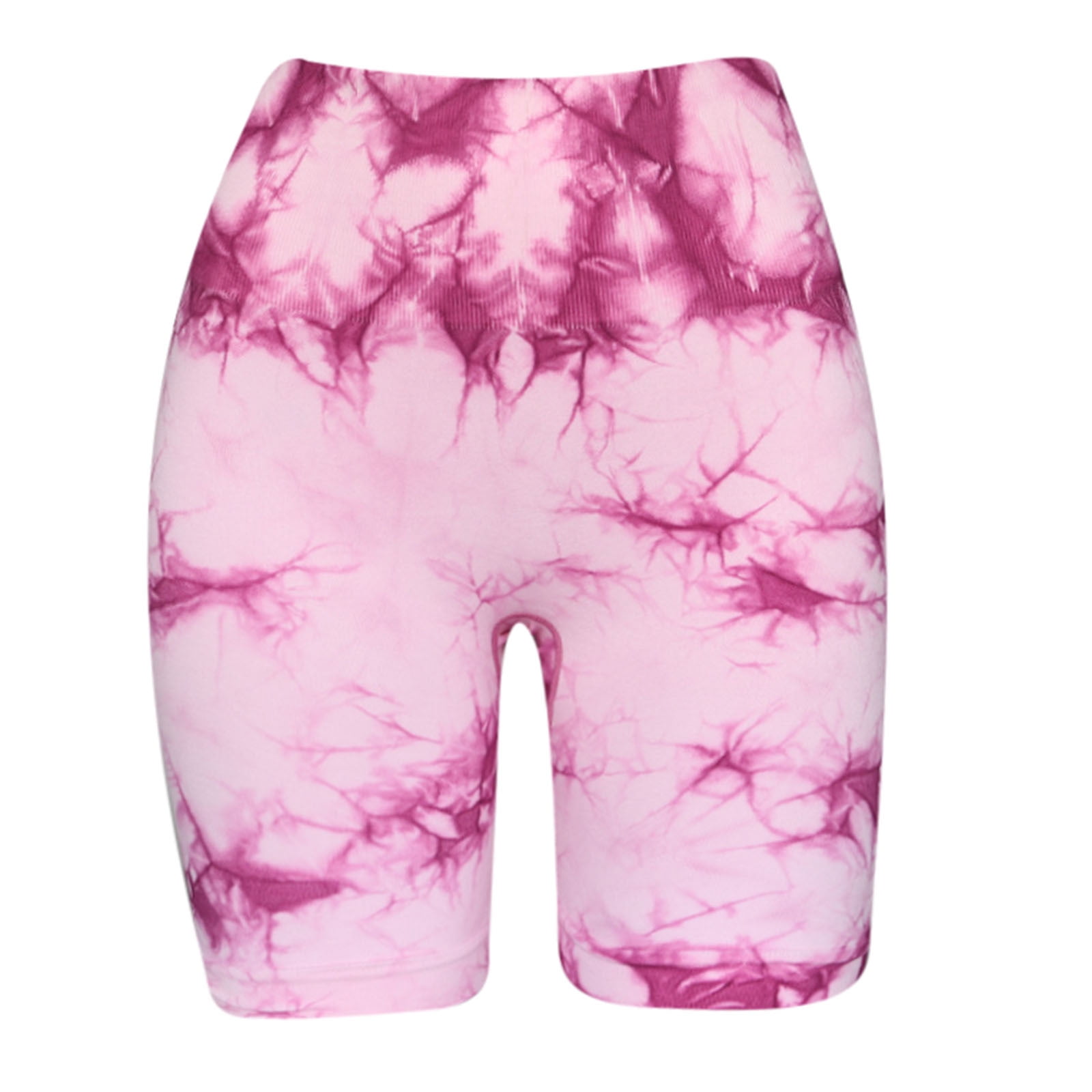 JDEFEG Activewear Women S Workout Shorts Women High Waist Gradient ...