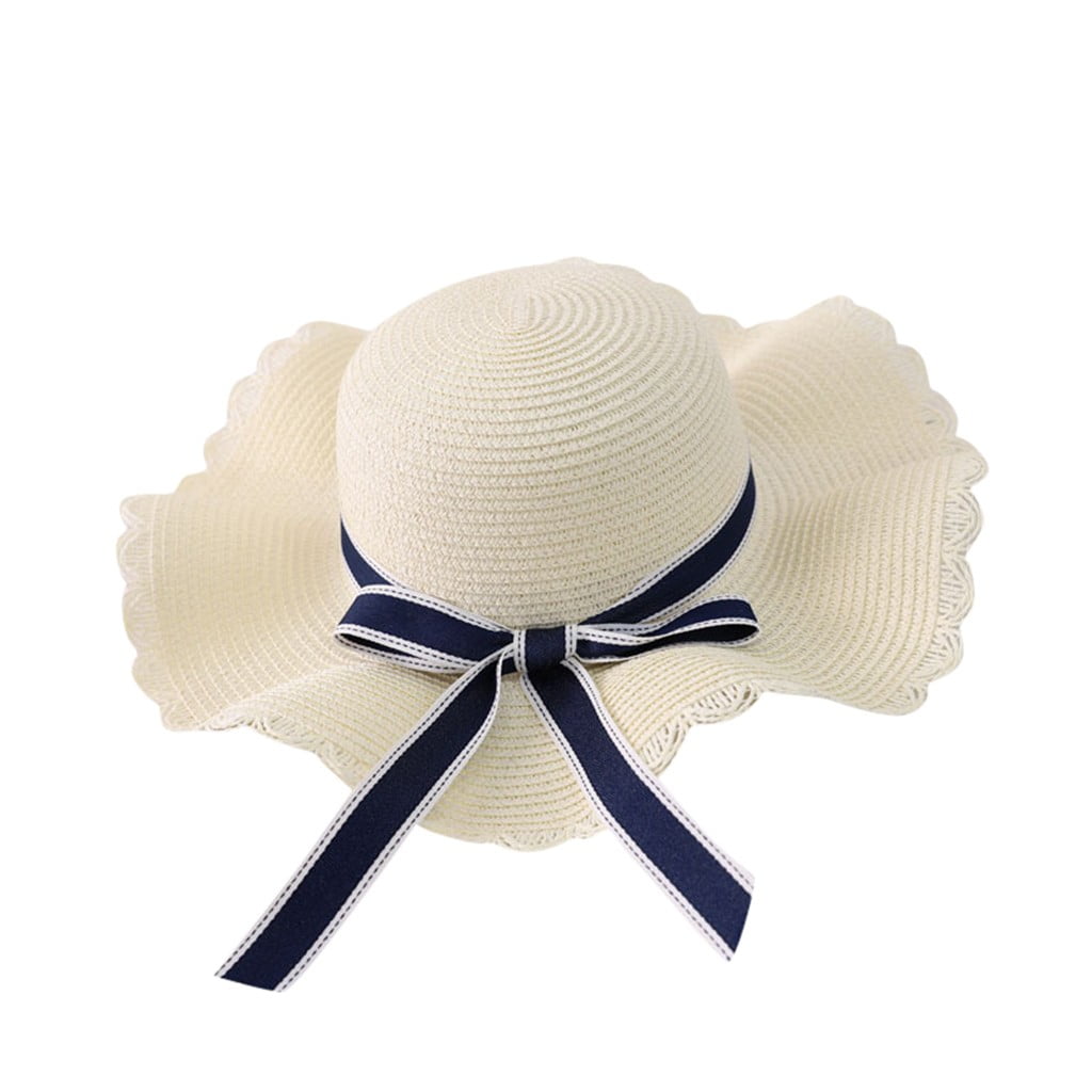 JDEFEG Baseball Cap Cap Mesh Women Big Summer Bowknot Wide Floppy Cap ...