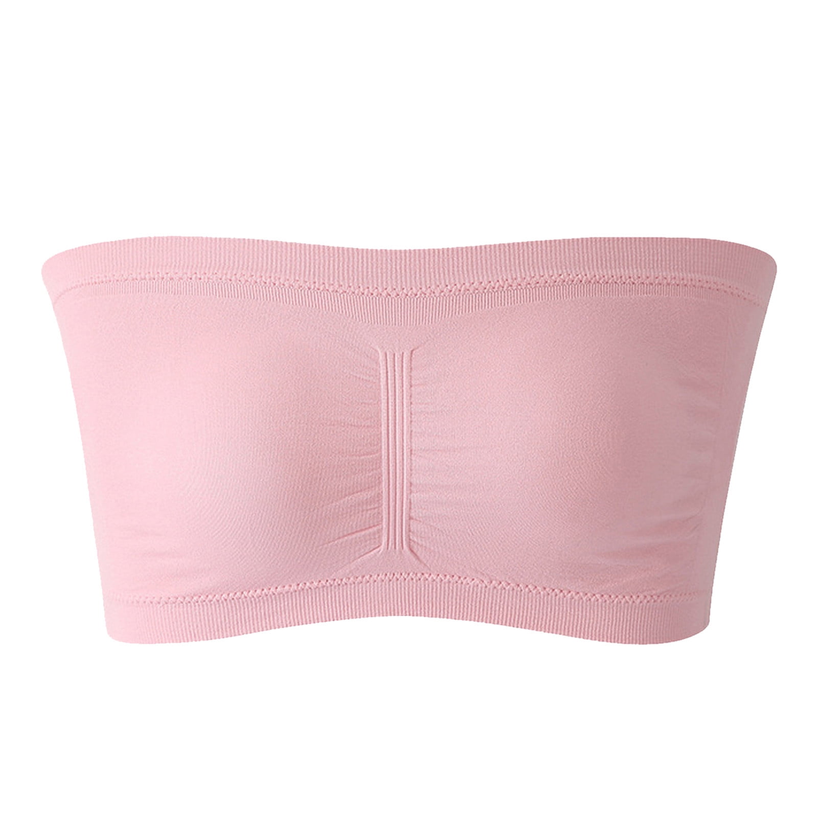 JDEFEG Bras for Women Pack Stretch Strapless 1 Piece Bra Summer Bandeau ...