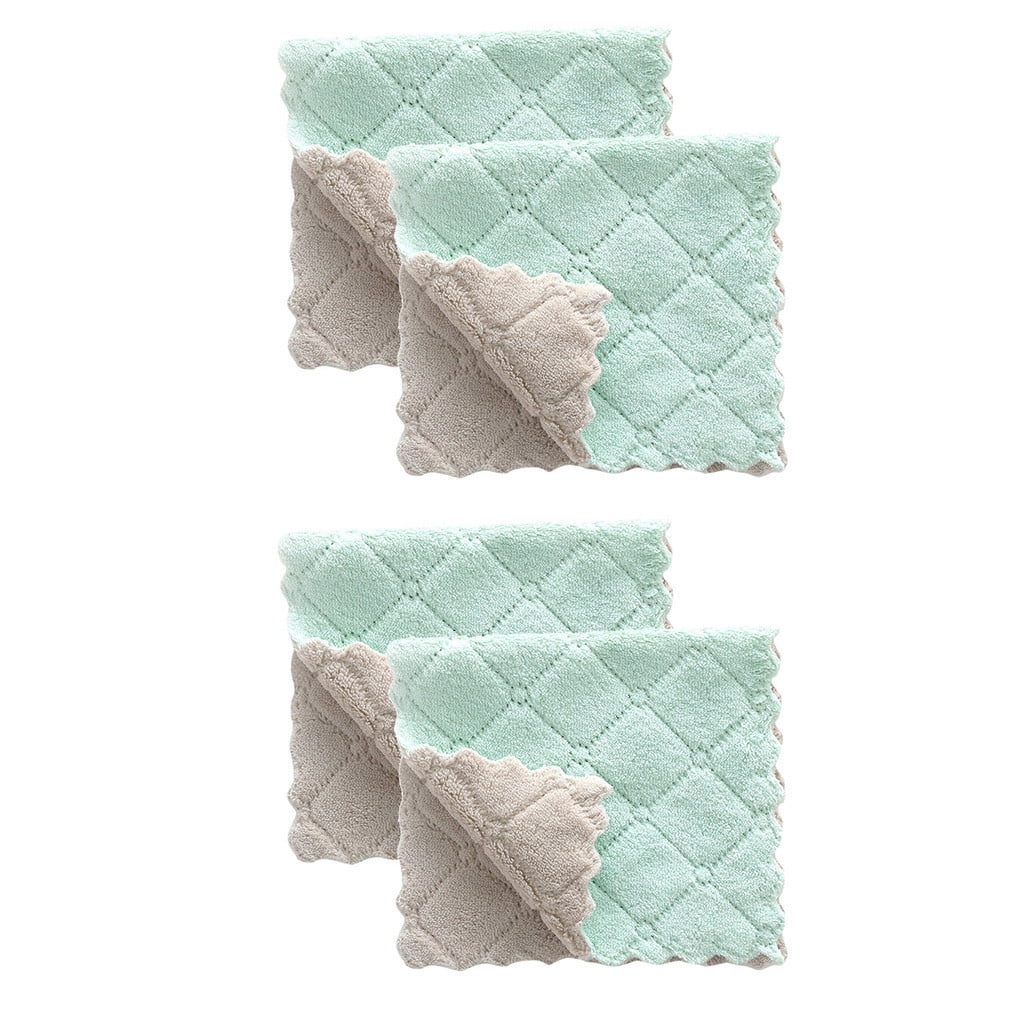 JDEFEG 4Pcs Dusting Cloth Cleaning Rags Absorbent Microfiber Cloth for ...